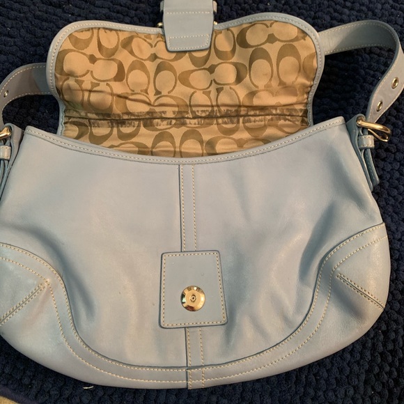 Coach | Bags | Vintage Coach Powder Blue Hobo Handbag | Poshmark